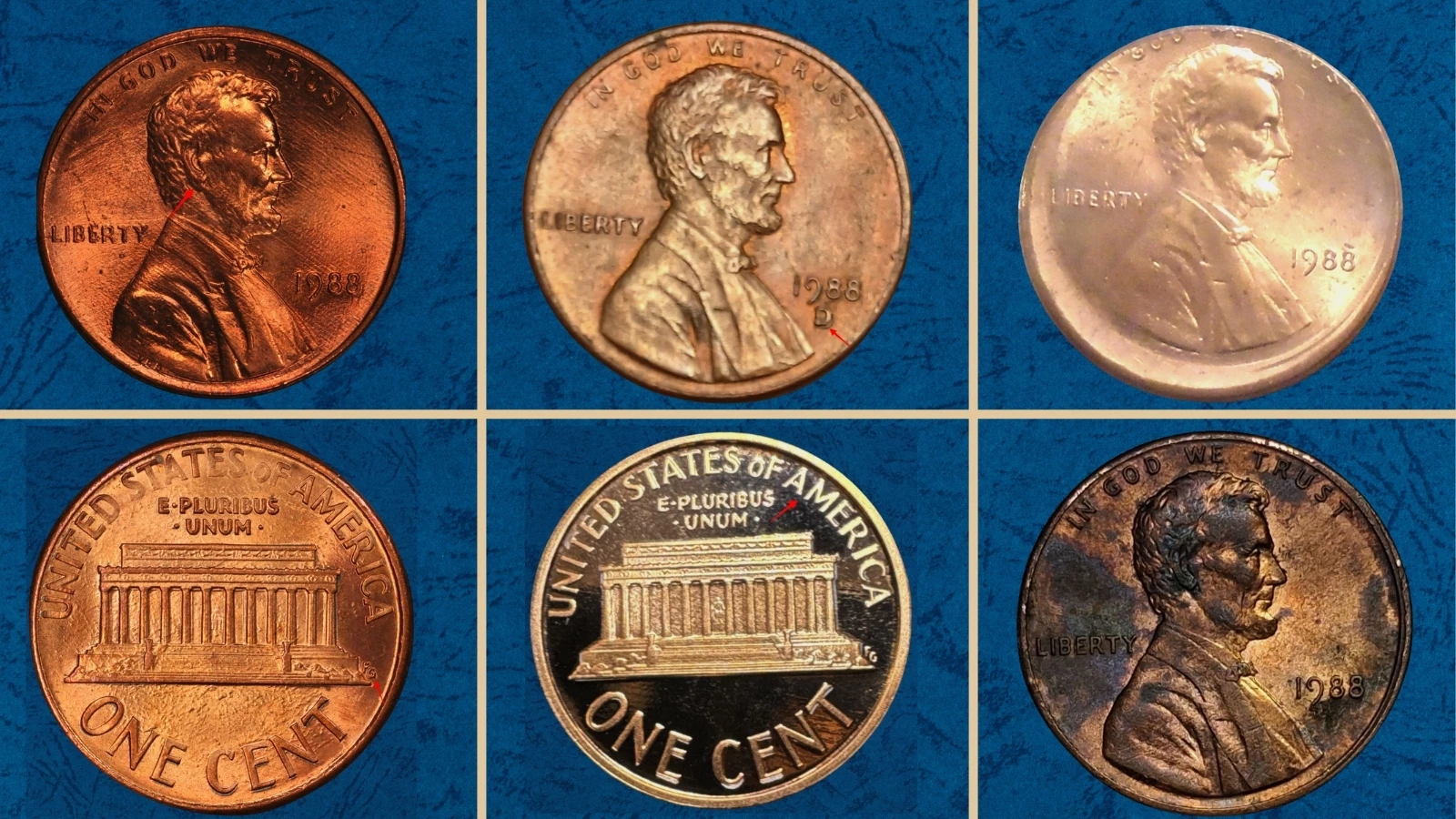 1988 Penny Error List with Pictures (Worth Money!)