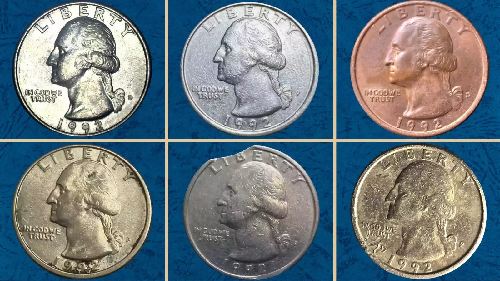 1992 Quarter Error List with Pictures (Worth Money!)