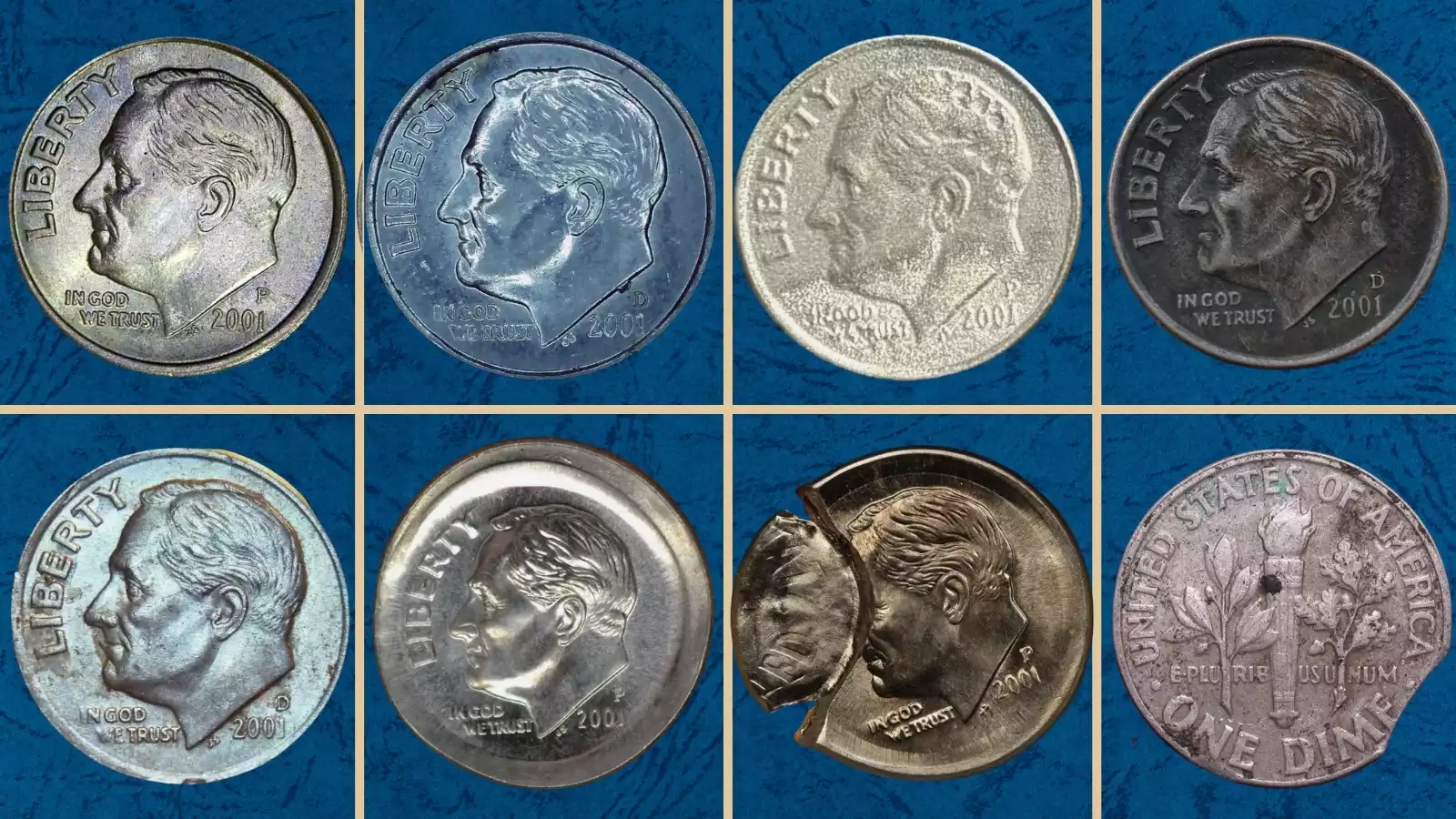 2001 Dime Error List with Pictures (Worth Money!)