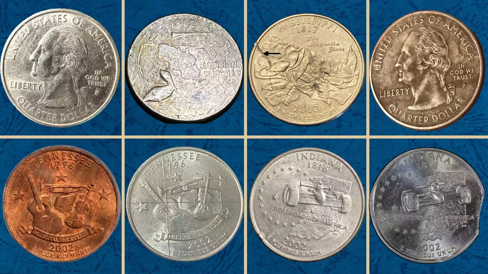 2002 Quarter Error List with Pictures (Worth Money!)